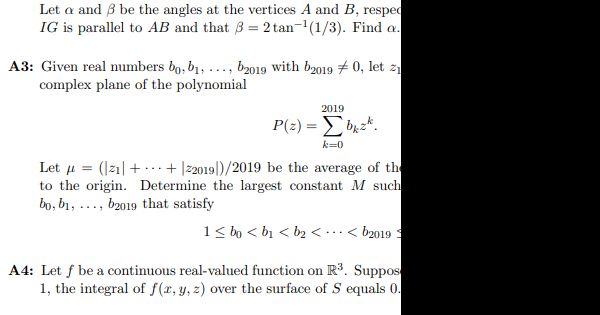 2019 Putnam Competition Results | Department of Mathematics