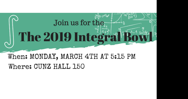 Integral Bowl - Math Competition | Department of Mathematics